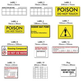 Labels - Various & Record Labels | 1Env Pest Control Products - 1env ...