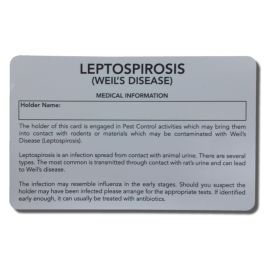 Weil’s Disease Card | 1Env Pest Control Products - 1env Solutions