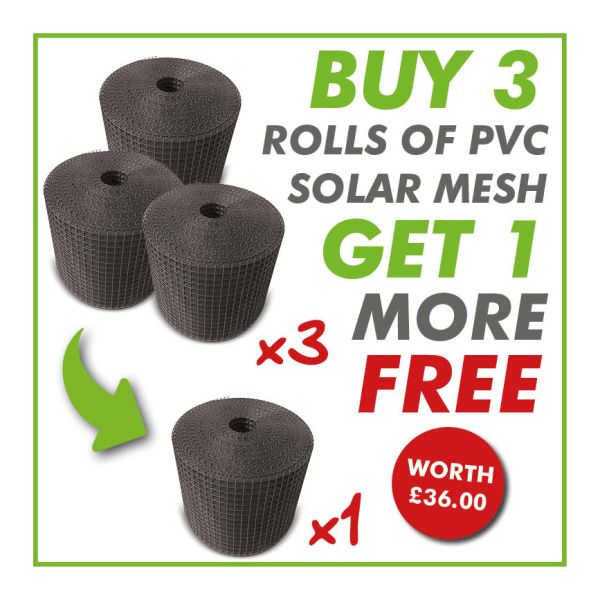 Exclusive Offer - Buy 3 Rolls of PVC Solar Mesh, Get 1 More Free ...